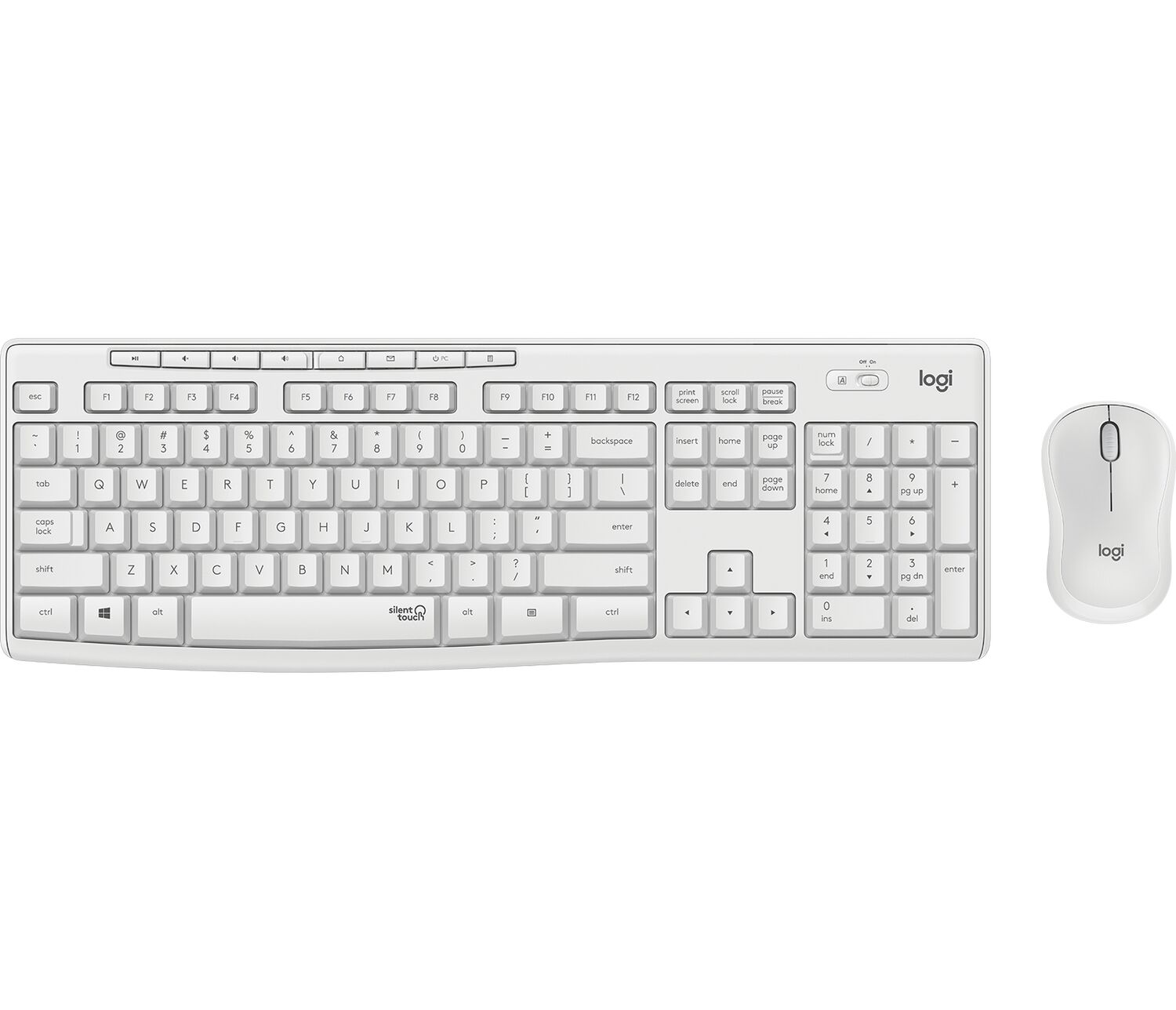 Logitech MK295 Silent Wireless Combo keyboard RF Wireless Hebrew White ...