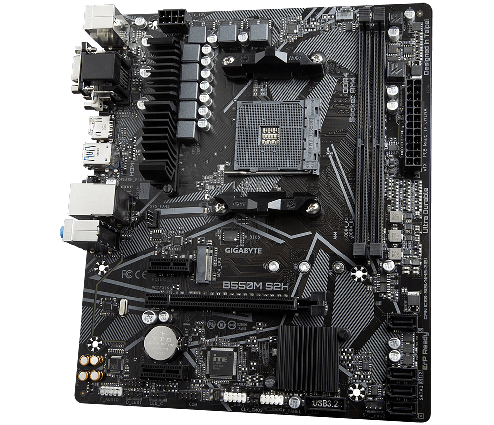 Gigabyte B550M S2H AMD B550 Socket AM4 micro ATX, GA-B550M-S2H