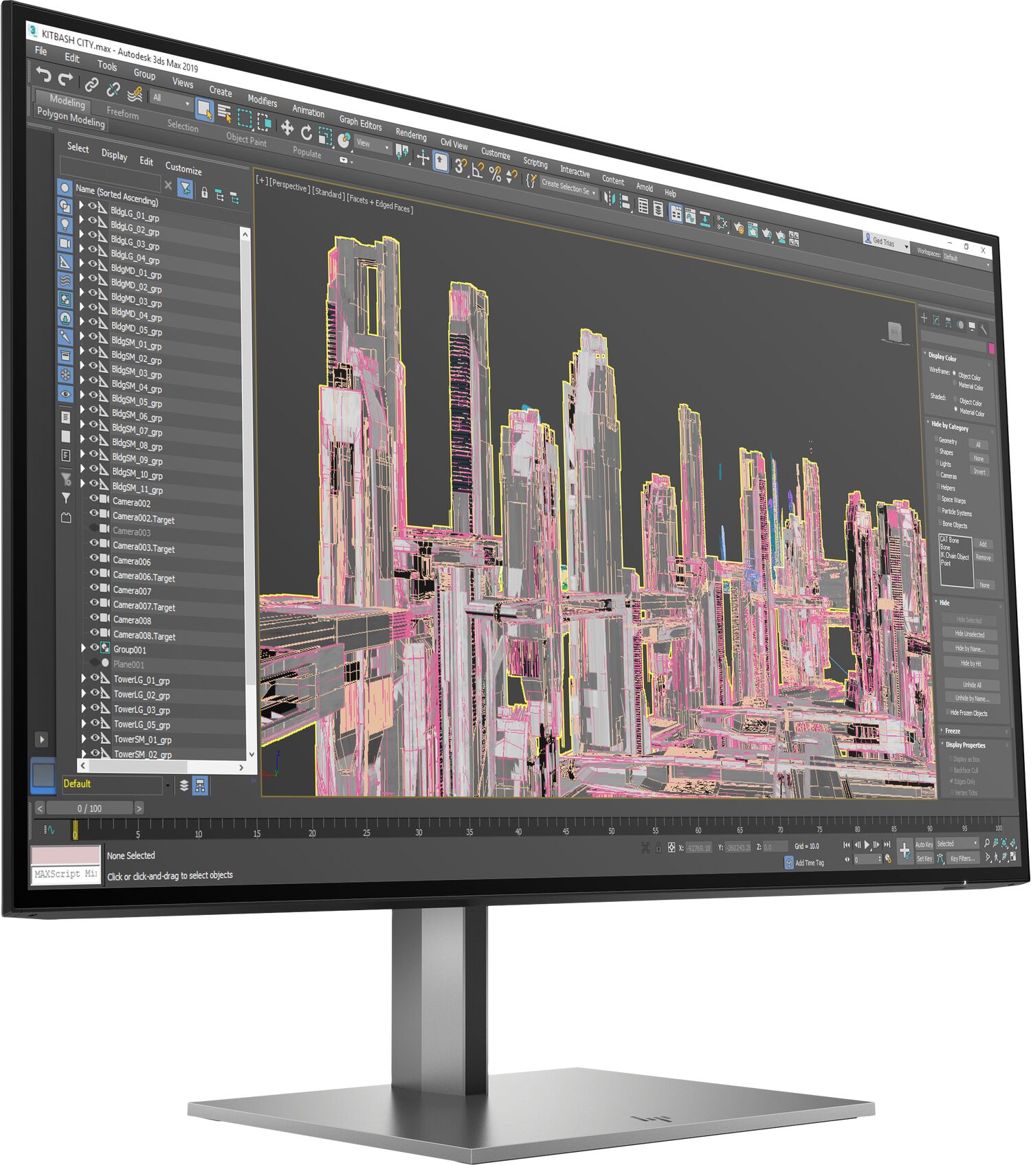HP Z27u G3 68.6 cm (27") 2560 x 1440 pixels 2K Ultra HD LED Black, 1B9X2AA