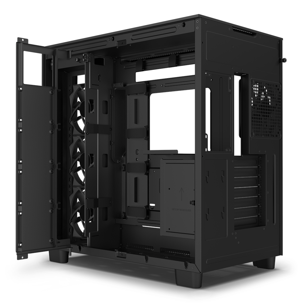 NZXT H9 Flow - PC Case, Black :: מארזים :: חומרה