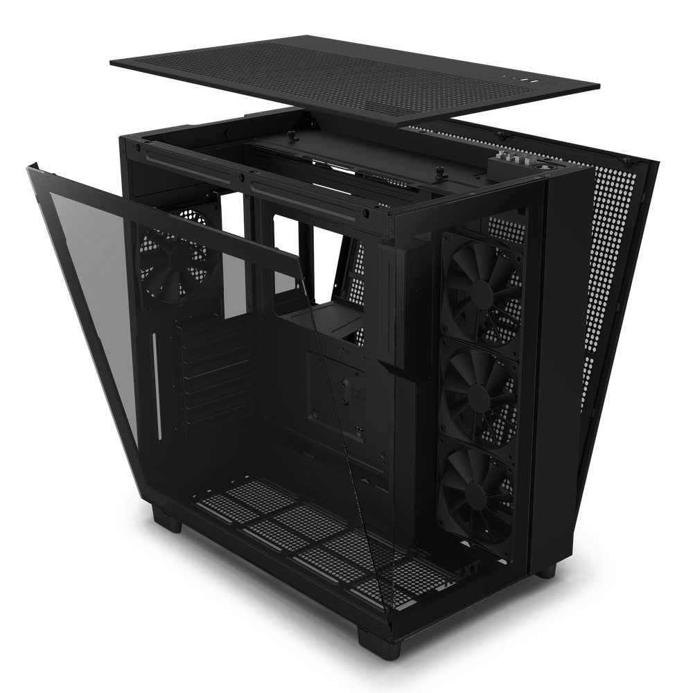 NZXT H9 Flow - PC Case, Black :: מארזים :: חומרה