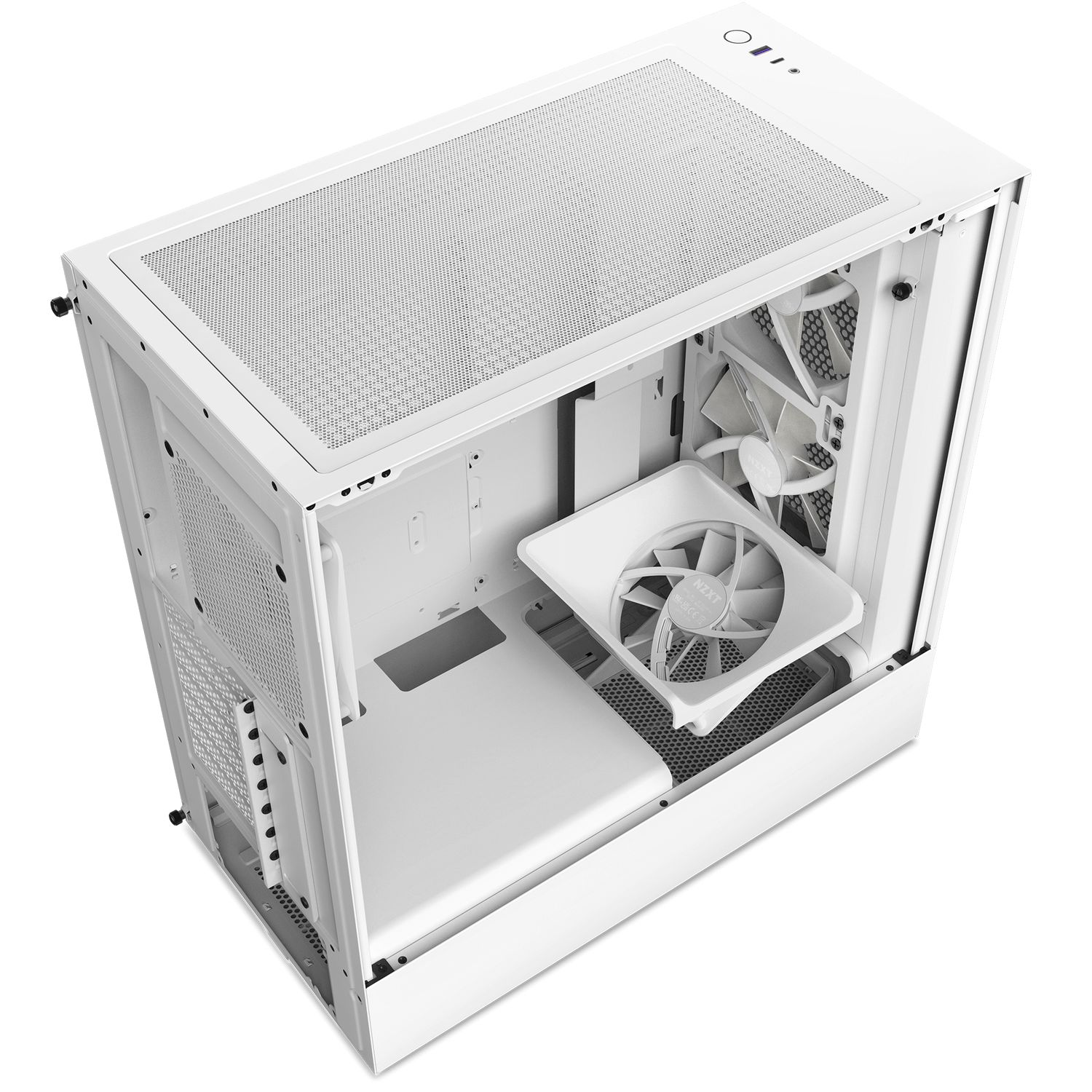 Buy NZXT H5 Flow RGB - Gaming PC Case, White ENCLOSURES & PC CASES at ...