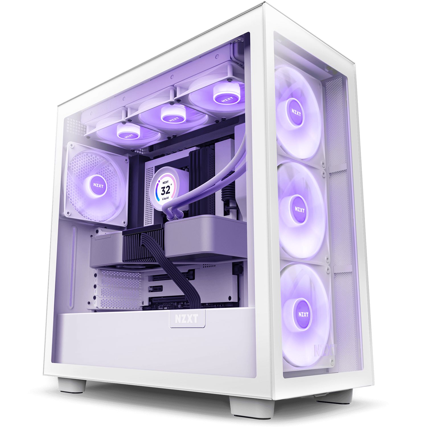 Buy NZXT H7 Elite - Gaming PC Case, RGB, White ENCLOSURES & PC CASES at ...