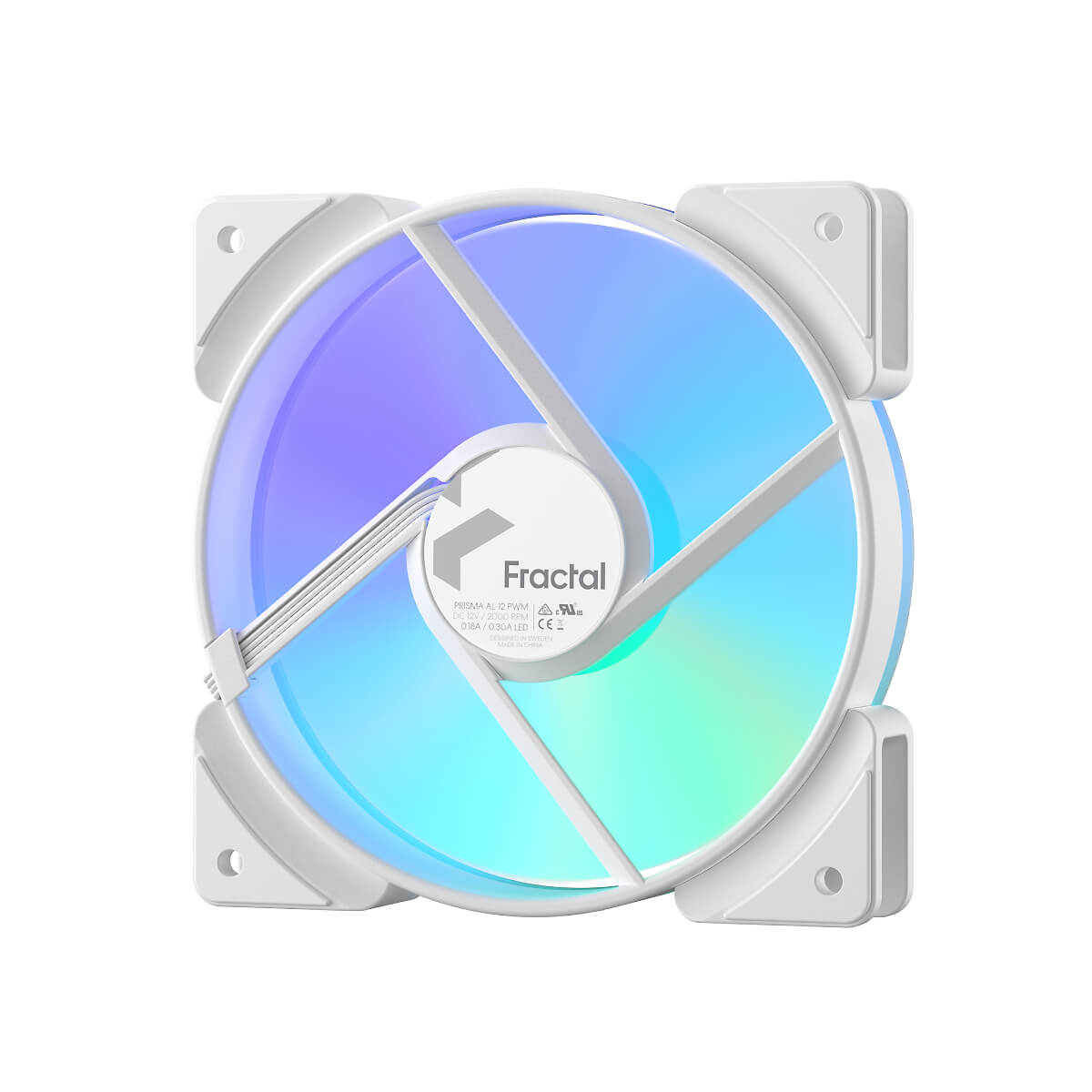 Fractal Design Prisma AL-12 PWM Computer case Fan 12 cm Black, White ...