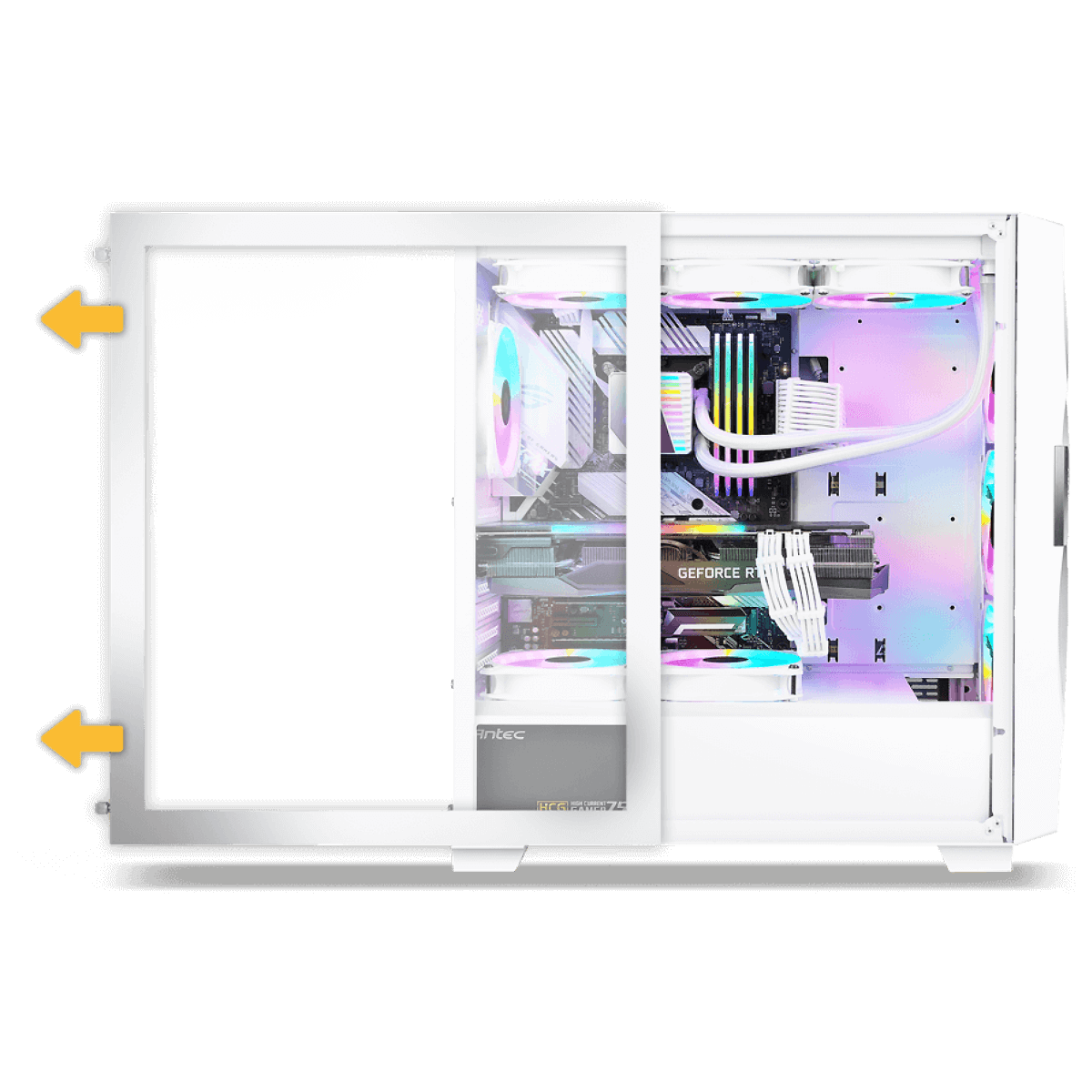 Antec DF700 Flux - Gaming PC Case, Midi Tower, White :: מארזים :: חומרה