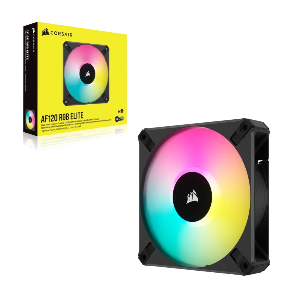 Corsair iCUE AF120 RGB ELITE - PC Case Fan, 120mm, PWM, Black :: למארז ...