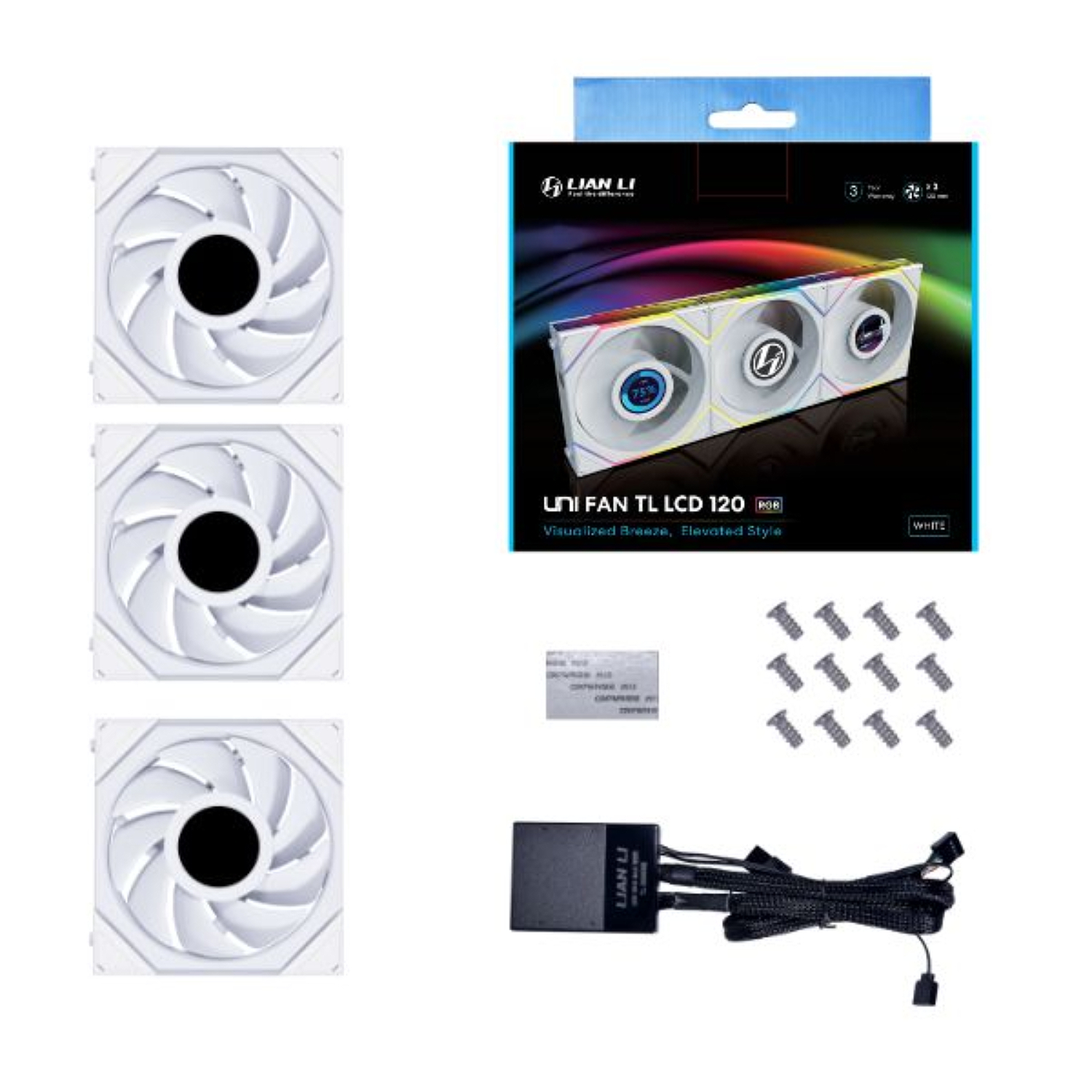 Lian Li UNI FAN TL LCD - PC Case Fan, 12cm, White :: למארז מחשב נייח ...