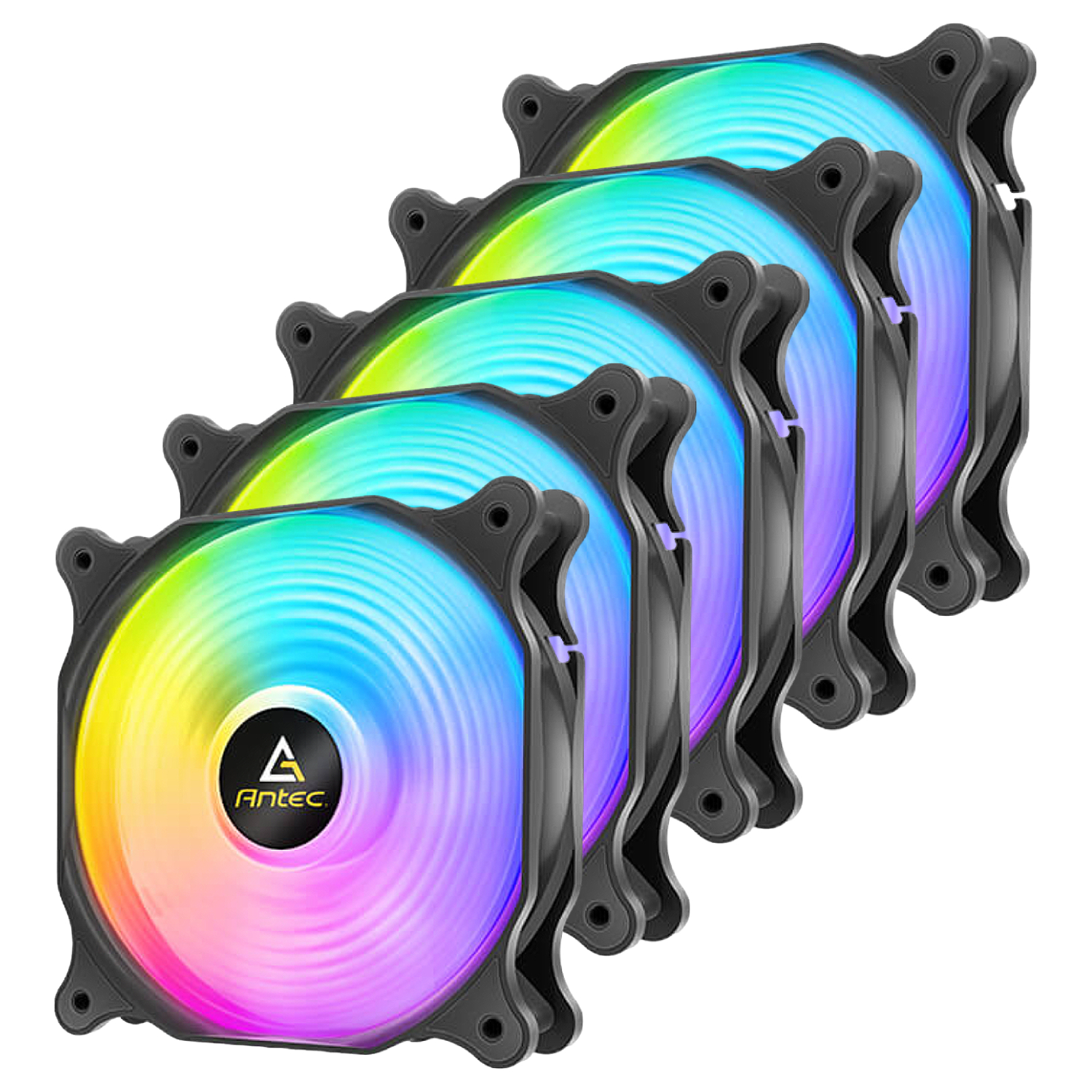 Antec F12 - Case Fan Set (x5), RGB, 120mm, Black :: למארז מחשב נייח ...