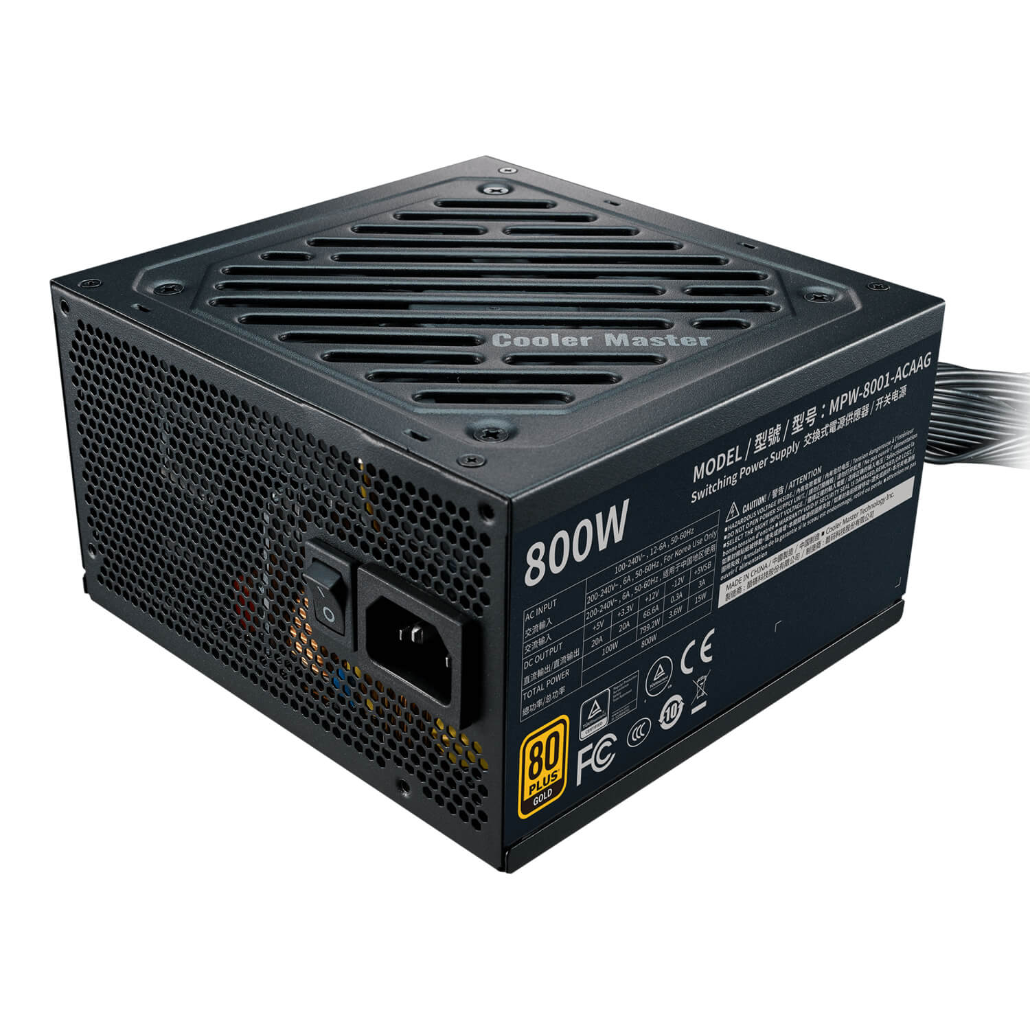 CoolerMaster G800 - 800W Power Supply Unit, 80+ Gold :: ספקי כוח :: חומרה