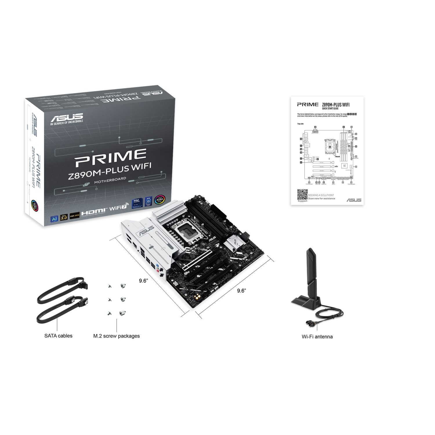 ASUS PRIME Z890M-PLUS WIFI Intel Z890 LGA 1851 (Socket V1) micro ATX ...