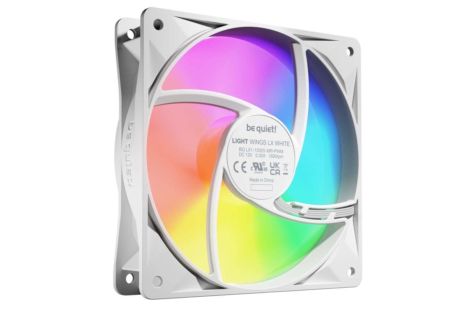 be quiet! LIGHT WINGS LX 120mm PWM 3-Pack White Computer case Fan 12 cm ...