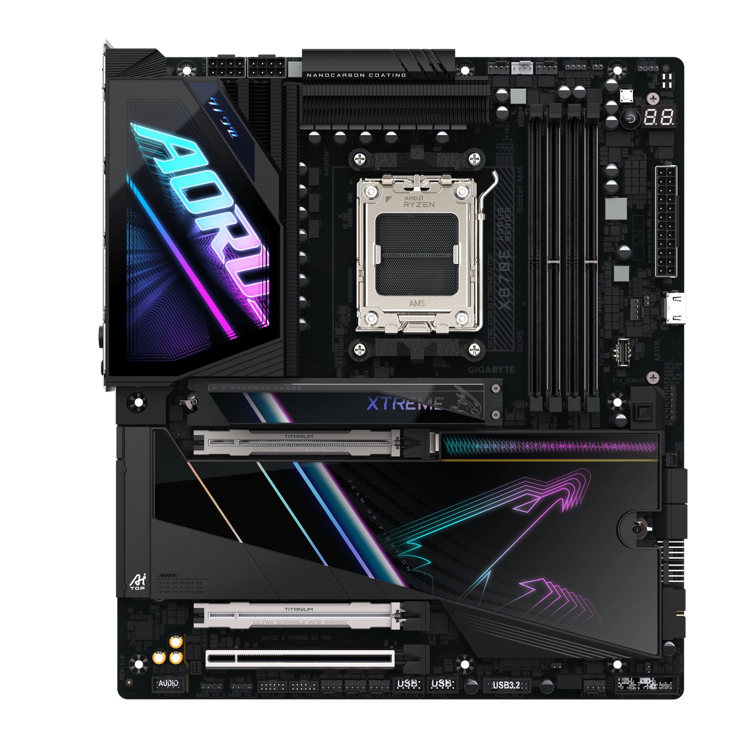 GIGABYTE X870E AORUS XTREME AI TOP Motherboard - Supports AMD Ryzen ...