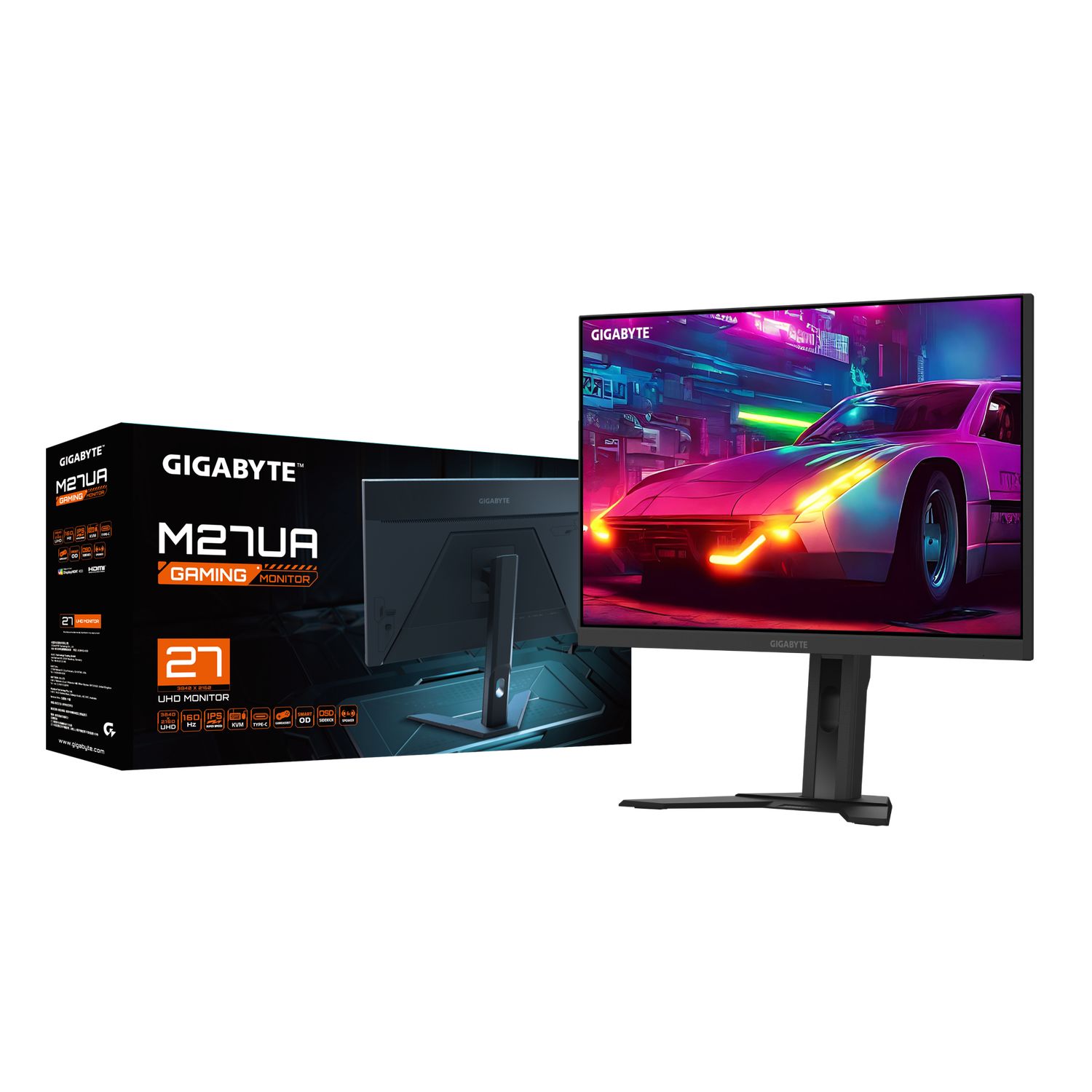 GIGABYTE M27UA 27" UHD Gaming Monitor - 3840 x 2160, 160Hz, 1ms, 400 cd ...