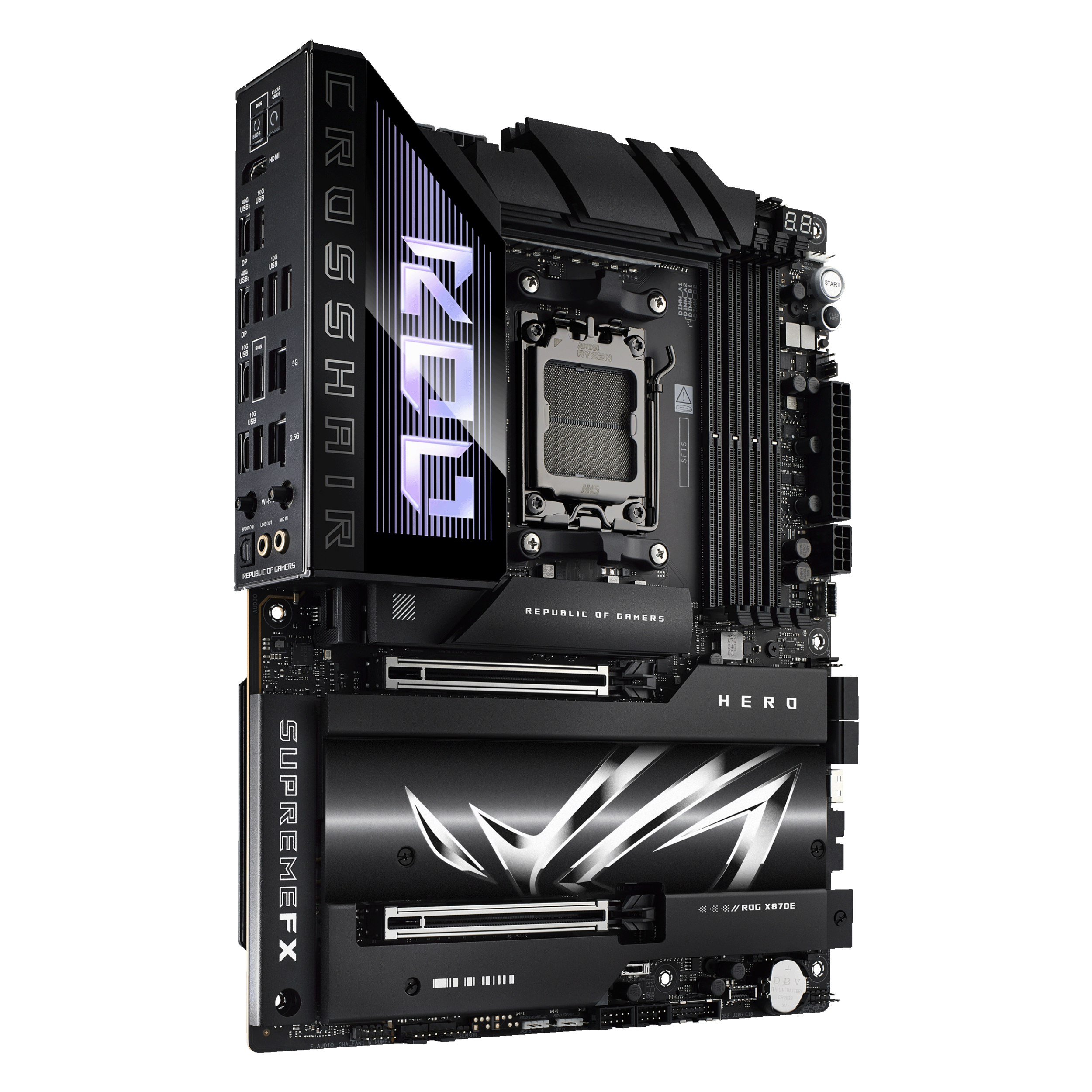ASUS ROG CROSSHAIR X870E HERO - Placa base, AMD X870E, Socket AM5, ATX ...