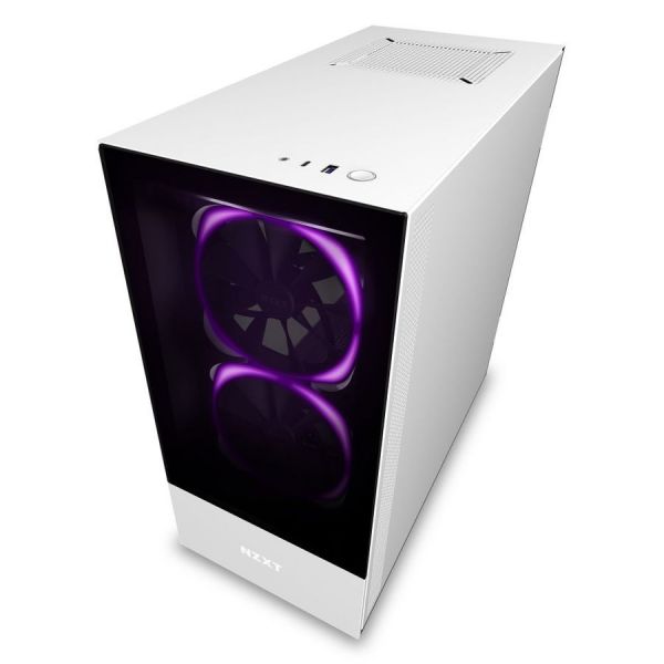 NZXT H510 Elite - Gaming PC Case, Matte,White :: מארזים :: חומרה