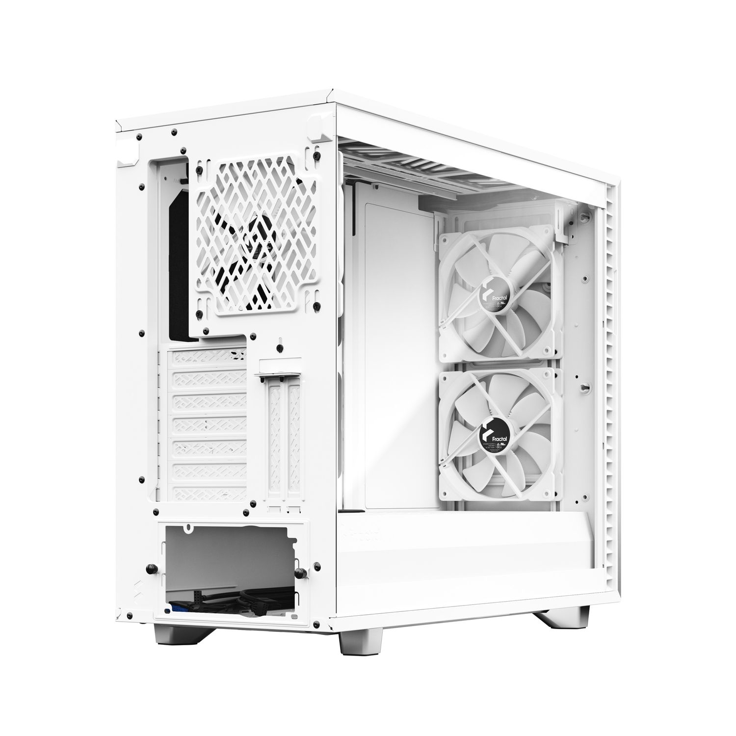 Fractal Design Define 7 - PC Case, Clear Tint, TG, White :: מארזים :: חומרה