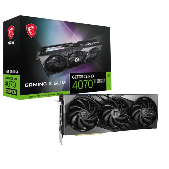 MSI GAMING GeForce RTX 4070 Ti SUPER 16G X SLIM NVIDIA 16 GB GDDR6X ...