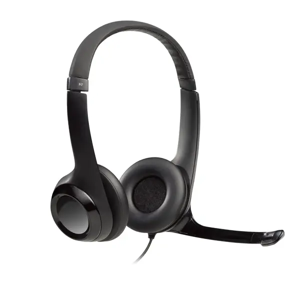Logitech H390 USB Computer Headset Wired Head-band Office/Call center ...